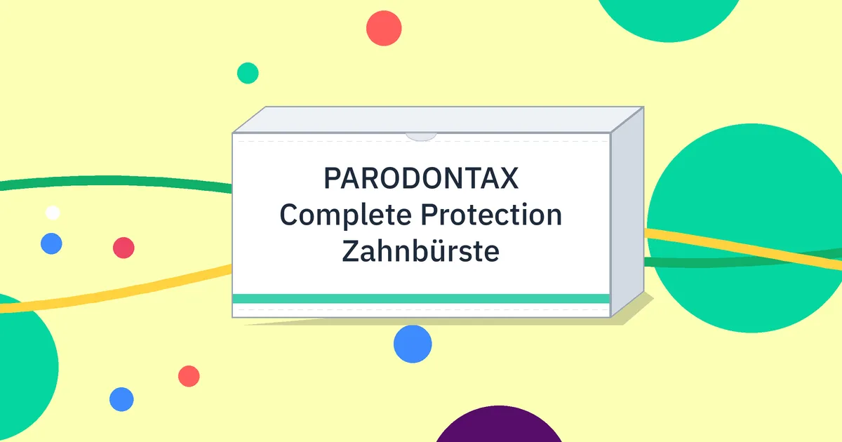 Symbolbild: Packung mit der Aufschrift PARODONTAX Complete Protection Zahnbürste (PZN 13584787) – Verfügbarkeit und Bezug in Apotheken in Frankfurt am Main