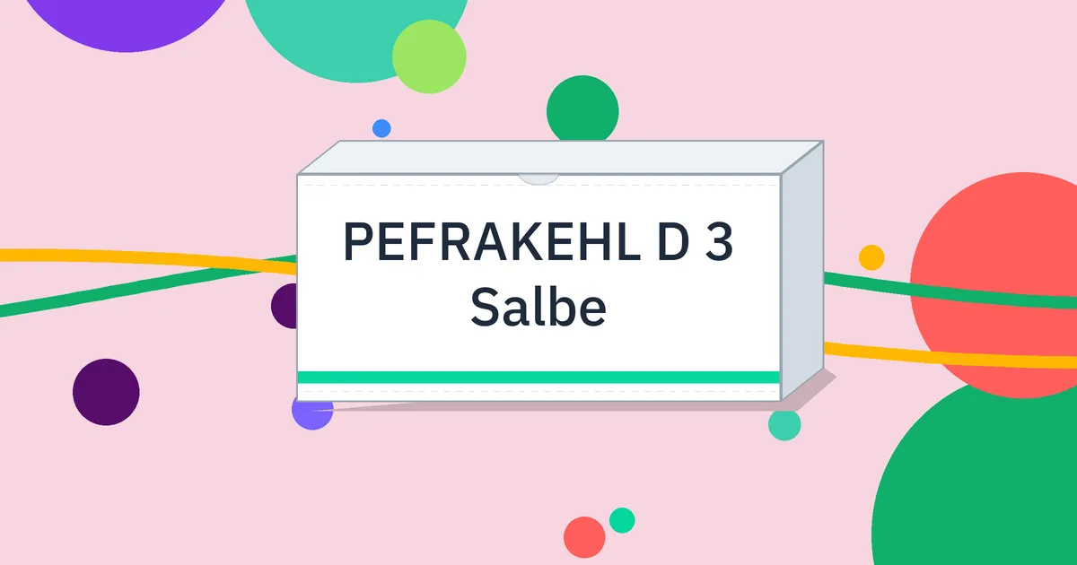 Symbolbild: Packung mit der Aufschrift PEFRAKEHL D 3 Salbe (PZN 03685725) – Verfügbarkeit und Bezug in Apotheken in Frankfurt am Main