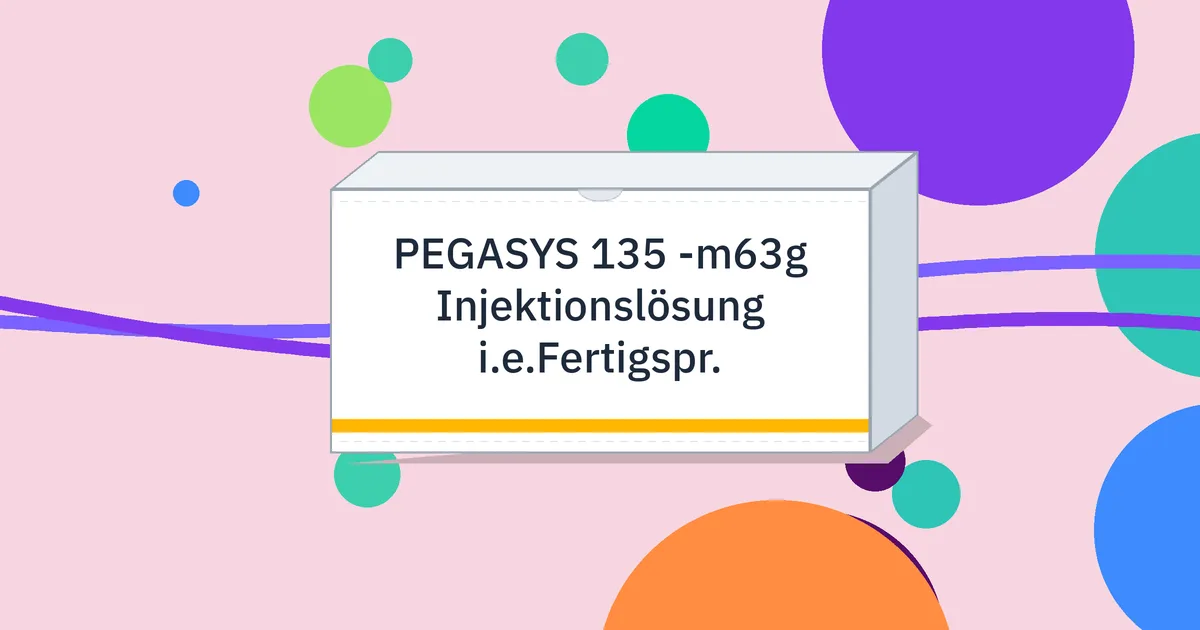 Symbolbild: Packung mit der Aufschrift PEGASYS 135 -m63g Injektionslösung i.e.Fertigspr. (PZN 18782262) – Verfügbarkeit und Bezug in Apotheken in Frankfurt am Main