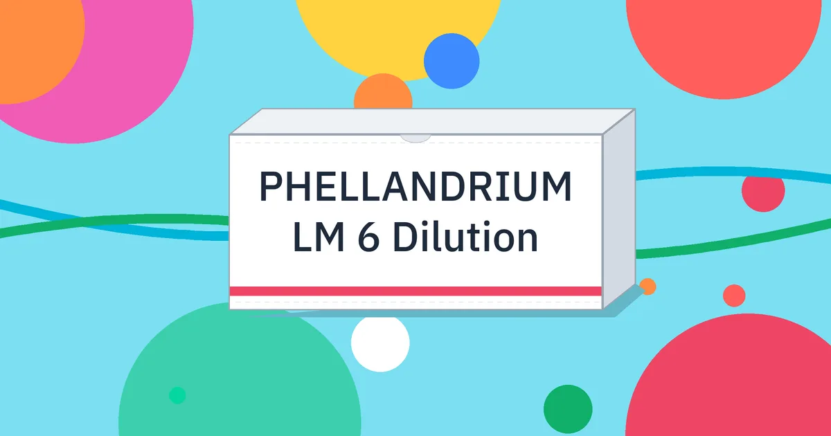Symbolbild: Packung mit der Aufschrift PHELLANDRIUM LM 6 Dilution (PZN 13637331) – Verfügbarkeit und Bezug in Apotheken in Frankfurt am Main