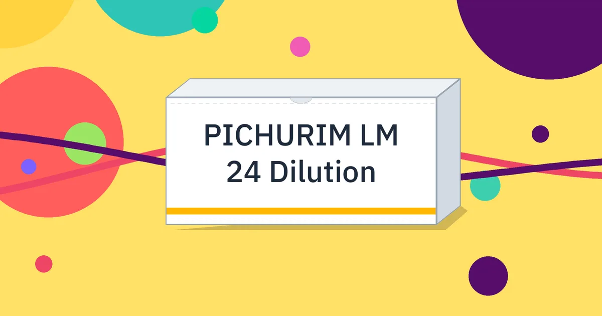 Symbolbild: Packung mit der Aufschrift PICHURIM LM 24 Dilution (PZN 13641261) – Verfügbarkeit und Bezug in Apotheken in Frankfurt am Main