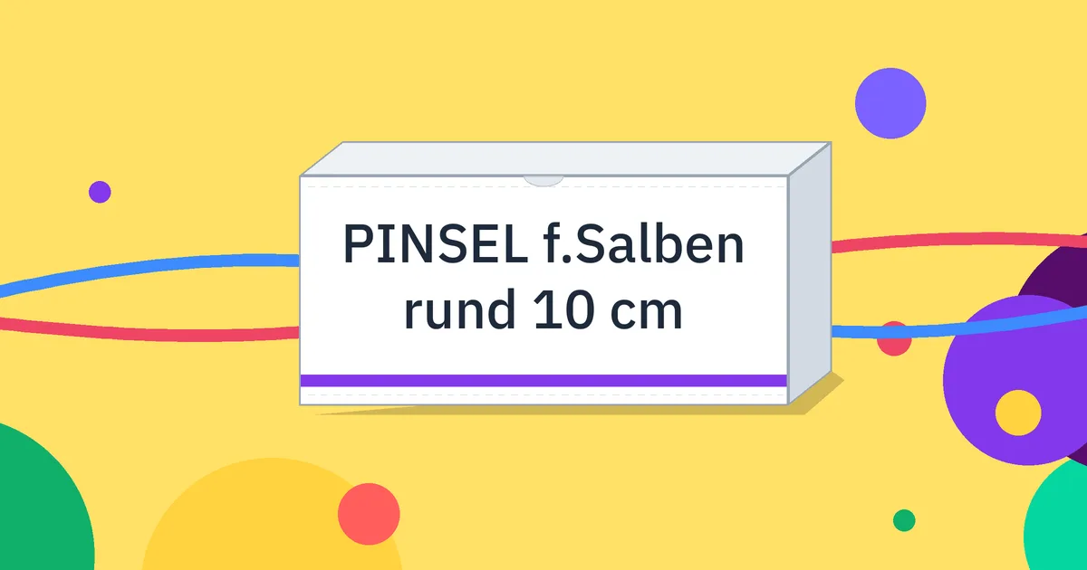 Symbolbild: Packung mit der Aufschrift PINSEL f.Salben rund 10 cm (PZN 02009212) – Verfügbarkeit und Bezug in Apotheken in Frankfurt am Main