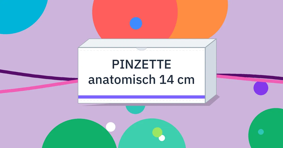 Symbolbild: Packung mit der Aufschrift PINZETTE anatomisch 14 cm (PZN 03901933) – Verfügbarkeit und Bezug in Apotheken in Frankfurt am Main