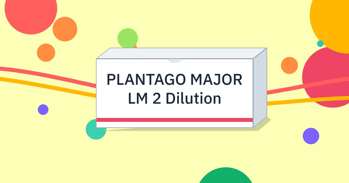 Symbolbild: Packung mit der Aufschrift PLANTAGO MAJOR LM 2 Dilution (PZN 13646577) – Verfügbarkeit und Bezug in Apotheken in Frankfurt am Main