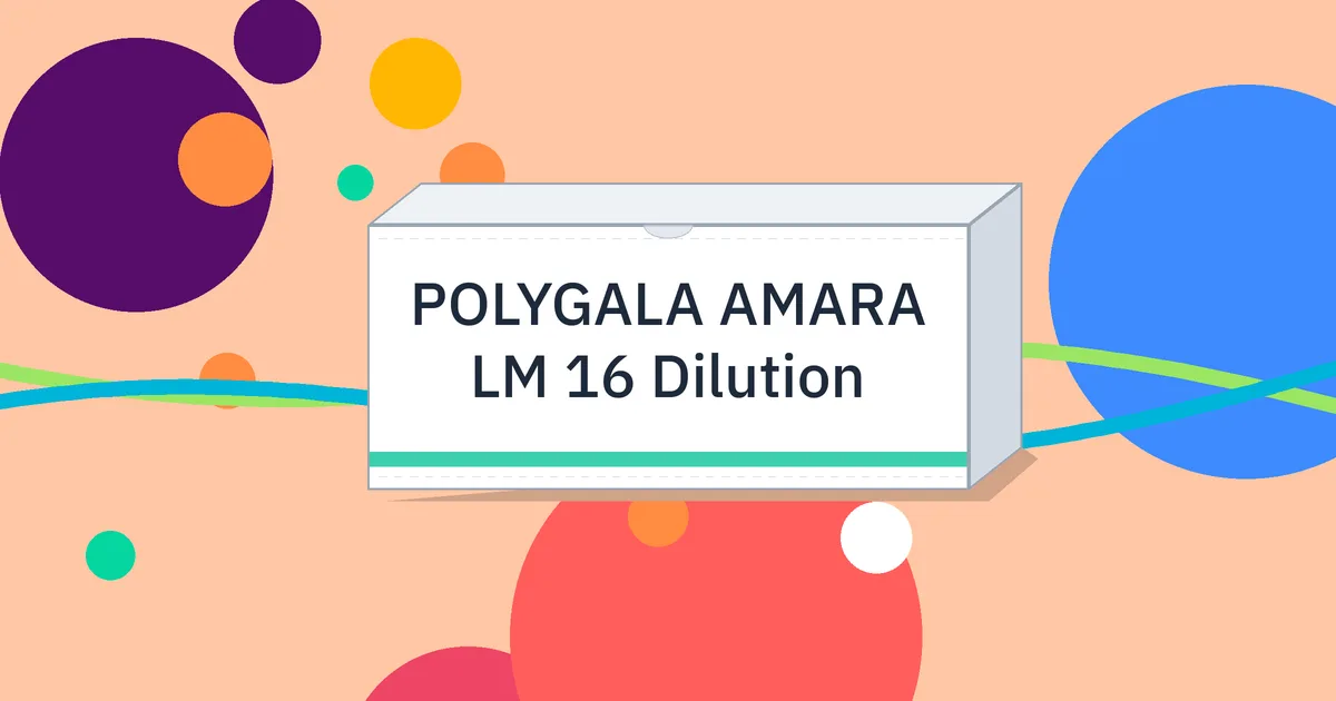 Symbolbild: Packung mit der Aufschrift POLYGALA AMARA LM 16 Dilution (PZN 13661507) – Verfügbarkeit und Bezug in Apotheken in Frankfurt am Main