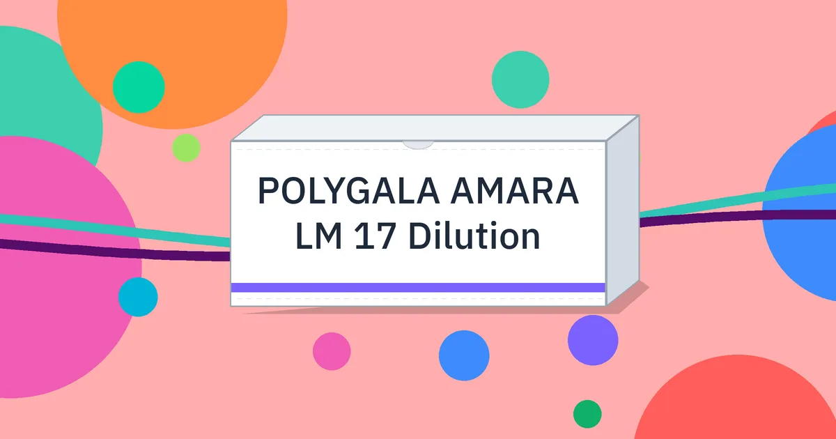 Symbolbild: Packung mit der Aufschrift POLYGALA AMARA LM 17 Dilution (PZN 13661513) – Verfügbarkeit und Bezug in Apotheken in Frankfurt am Main