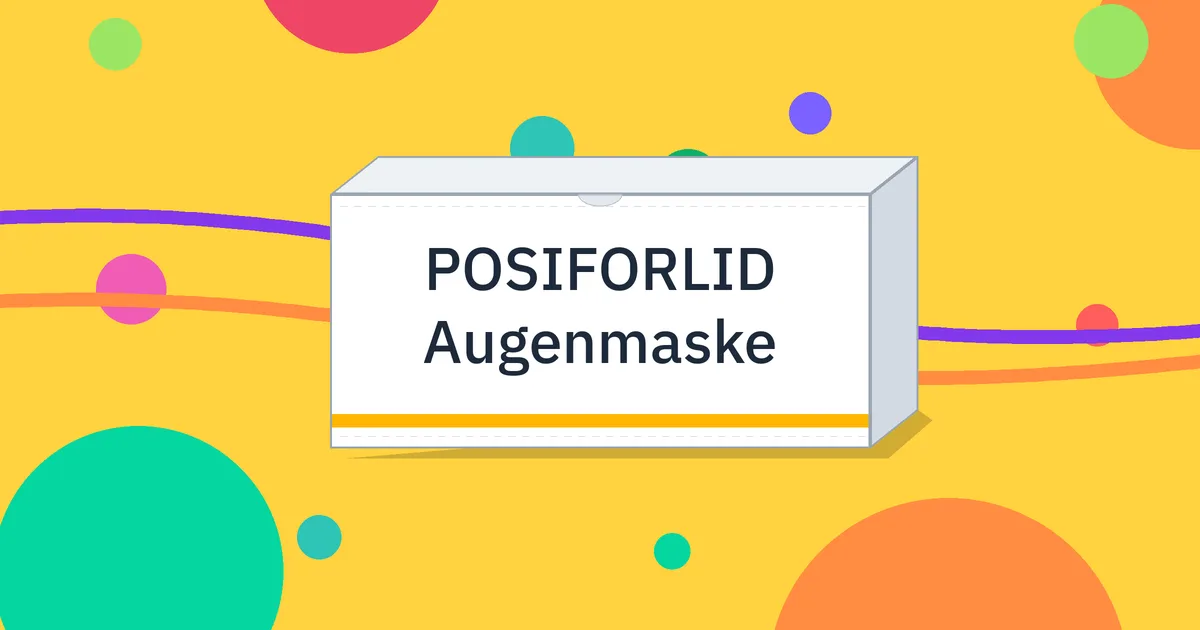 Symbolbild: Packung mit der Aufschrift POSIFORLID Augenmaske (PZN 18751557) – Verfügbarkeit und Bezug in Apotheken in Frankfurt am Main