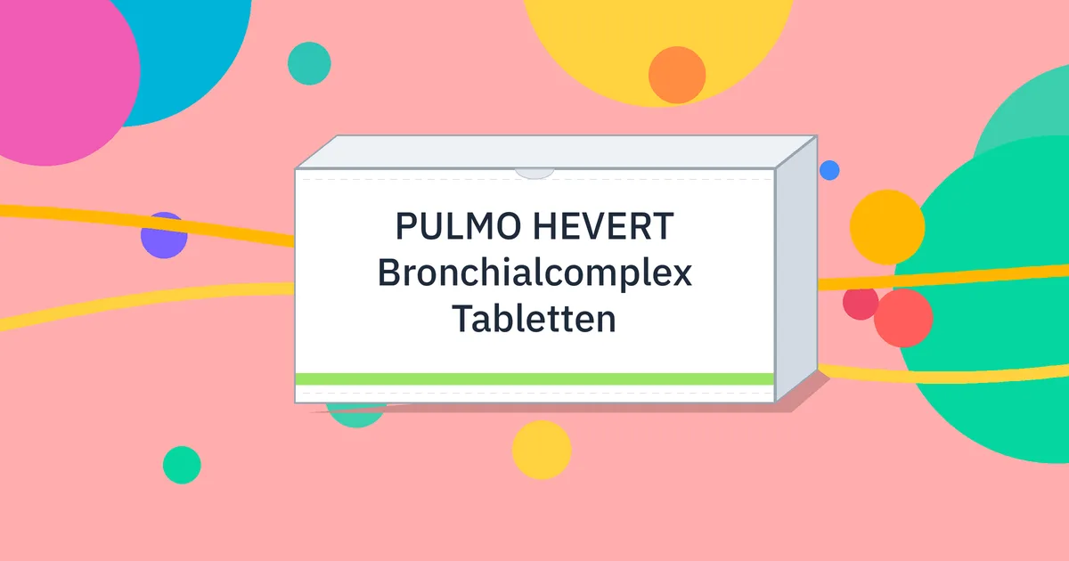 Symbolbild: Packung mit der Aufschrift PULMO HEVERT Bronchialcomplex Tabletten (PZN 01213979) – Verfügbarkeit und Bezug in Apotheken in Frankfurt am Main