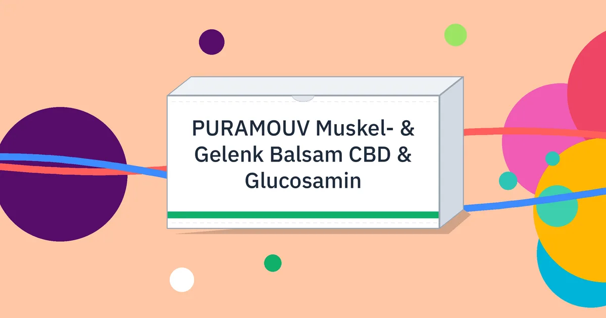 Symbolbild: Packung mit der Aufschrift PURAMOUV Muskel- & Gelenk Balsam CBD & Glucosamin (PZN 20228159) – Verfügbarkeit und Bezug in Apotheken in Frankfurt am Main