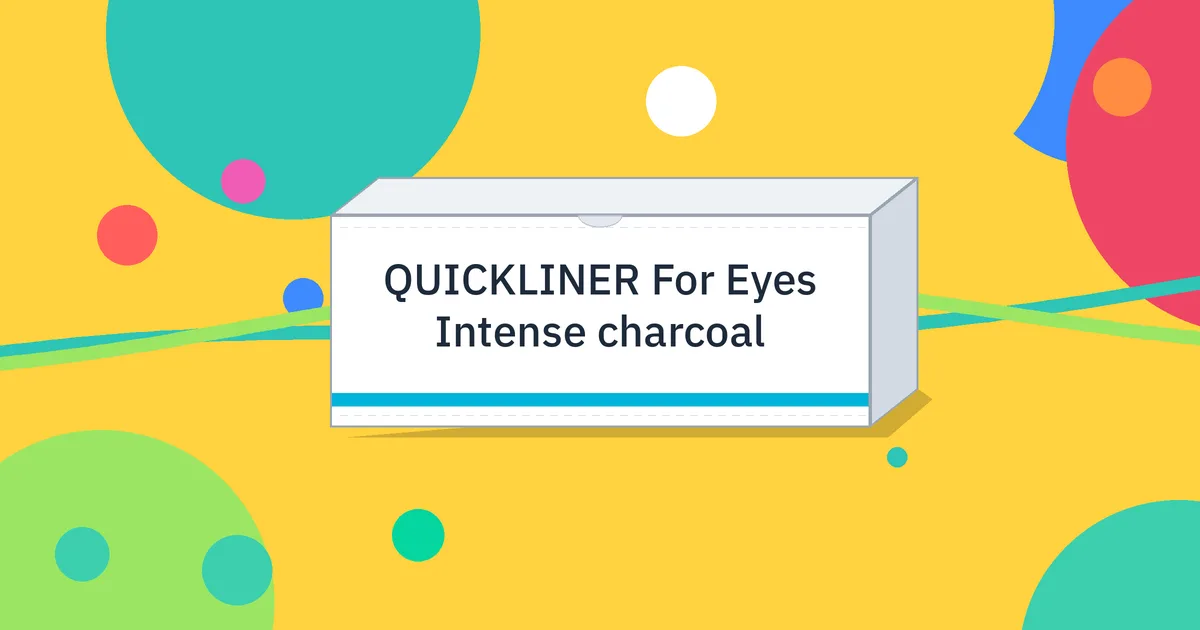 Symbolbild: Packung mit der Aufschrift QUICKLINER For Eyes Intense charcoal (PZN 18895799) – Verfügbarkeit und Bezug in Apotheken in Frankfurt am Main
