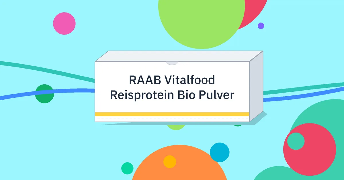 Symbolbild: Packung mit der Aufschrift RAAB Vitalfood Reisprotein Bio Pulver (PZN 19304346) – Verfügbarkeit und Bezug in Apotheken in Frankfurt am Main