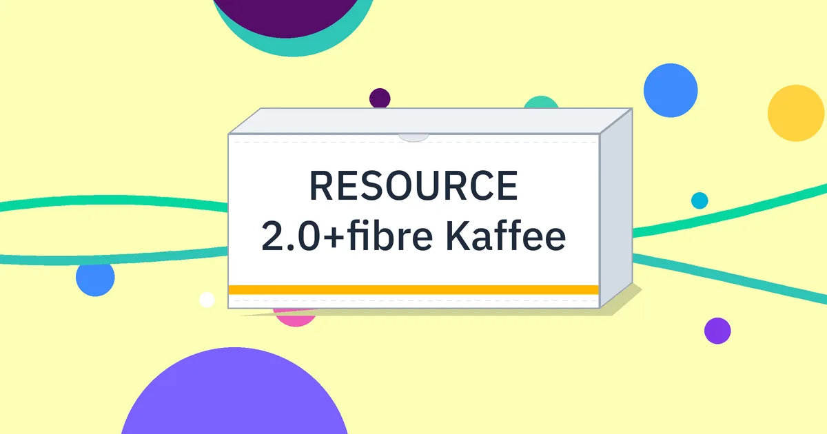 Symbolbild: Packung mit der Aufschrift RESOURCE 2.0+fibre Kaffee (PZN 01104049) – Verfügbarkeit und Bezug in Apotheken in Frankfurt am Main
