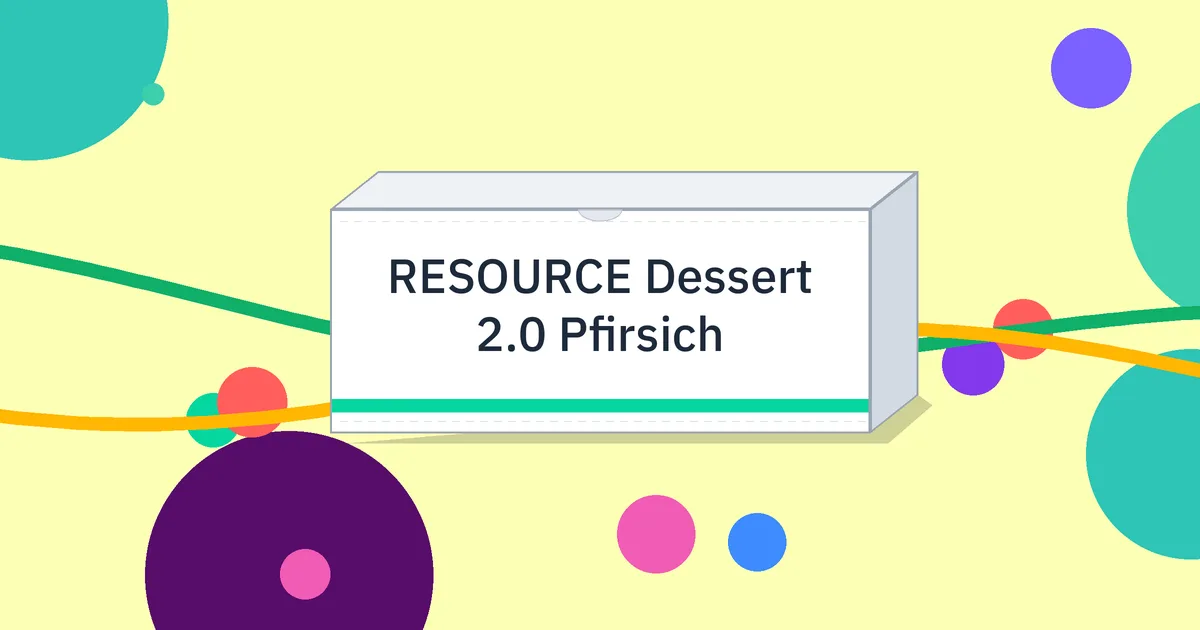 Symbolbild: Packung mit der Aufschrift RESOURCE Dessert 2.0 Pfirsich (PZN 15863534) – Verfügbarkeit und Bezug in Apotheken in Frankfurt am Main