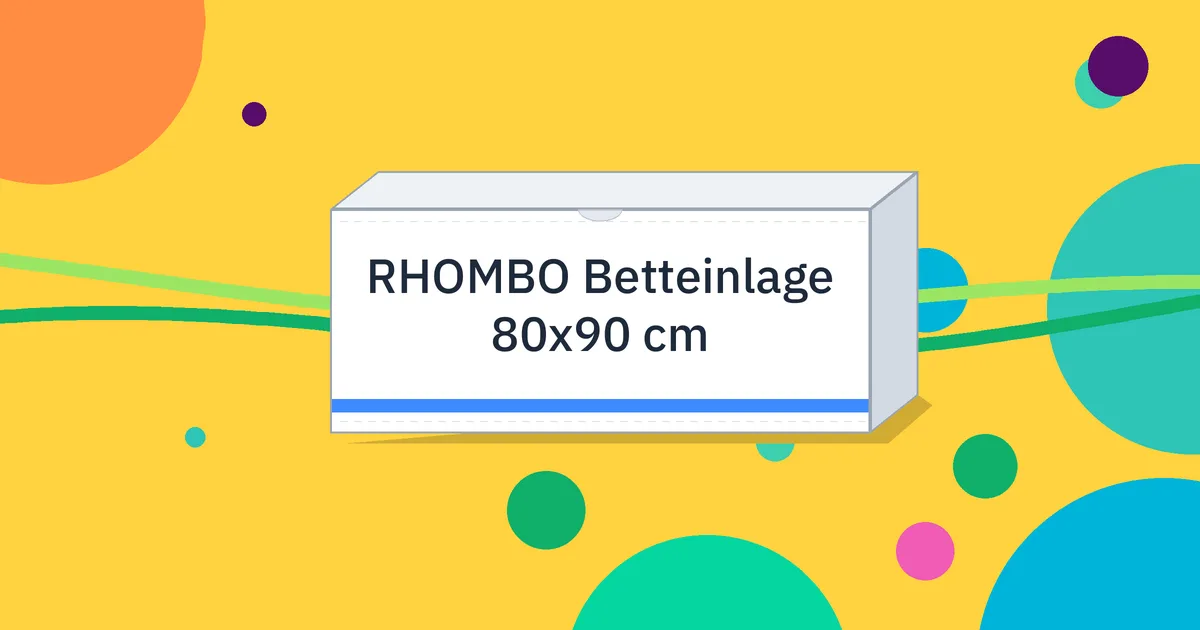 Symbolbild: Packung mit der Aufschrift RHOMBO Betteinlage 80x90 cm (PZN 03947065) – Verfügbarkeit und Bezug in Apotheken in Frankfurt am Main