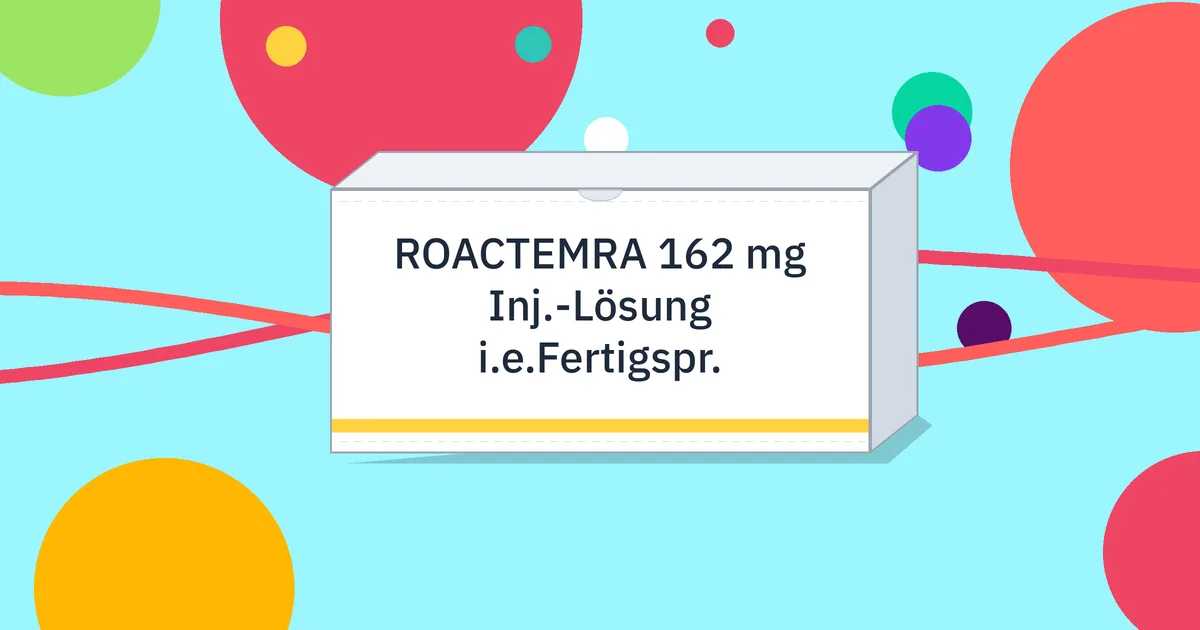 Symbolbild: Packung mit der Aufschrift ROACTEMRA 162 mg Inj.-Lösung i.e.Fertigspr. (PZN 16613816) – Verfügbarkeit und Bezug in Apotheken in Frankfurt am Main