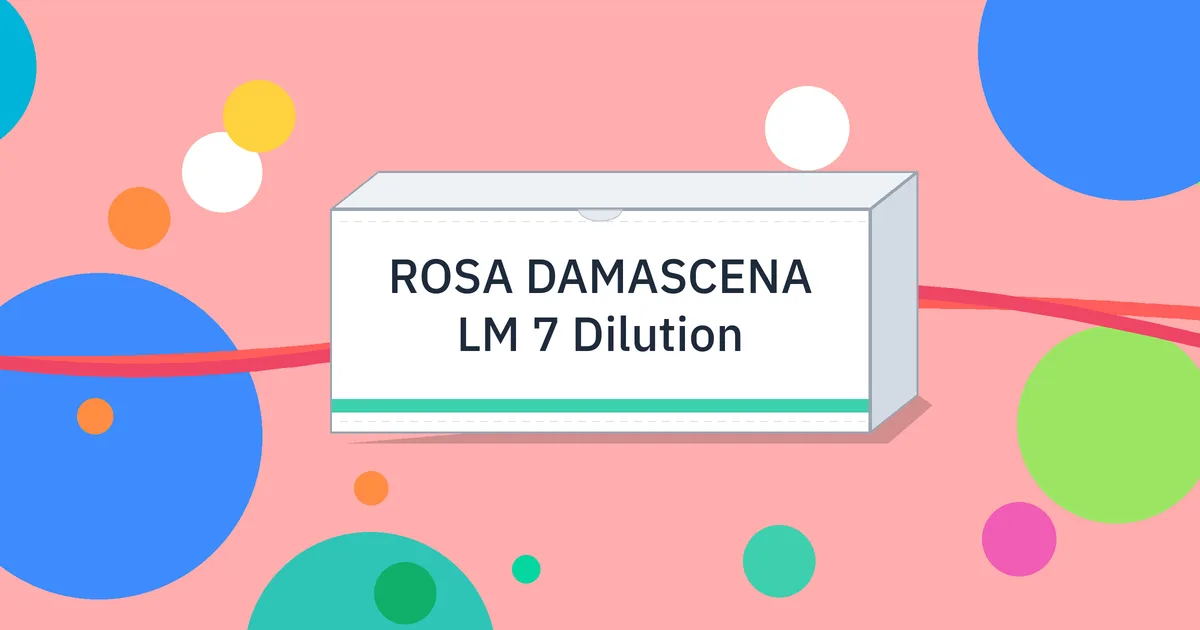 Symbolbild: Packung mit der Aufschrift ROSA DAMASCENA LM 7 Dilution (PZN 13056203) – Verfügbarkeit und Bezug in Apotheken in Frankfurt am Main