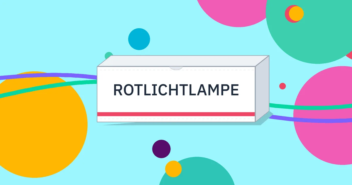 Symbolbild: Packung mit der Aufschrift ROTLICHTLAMPE (PZN 04849330) – Verfügbarkeit und Bezug in Apotheken in Frankfurt am Main