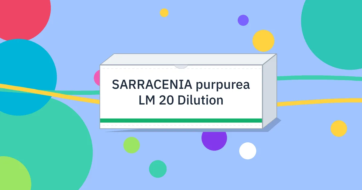 Symbolbild: Packung mit der Aufschrift SARRACENIA purpurea LM 20 Dilution (PZN 13182735) – Verfügbarkeit und Bezug in Apotheken in Frankfurt am Main
