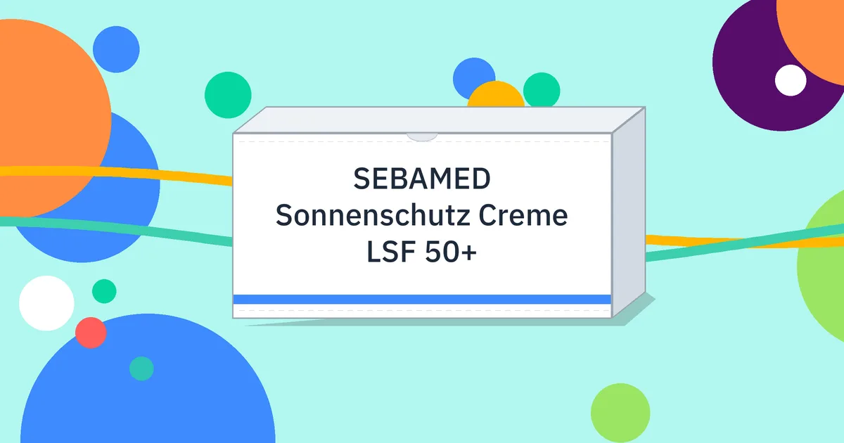 Symbolbild: Packung mit der Aufschrift SEBAMED Sonnenschutz Creme LSF 50+ (PZN 14347517) – Verfügbarkeit und Bezug in Apotheken in Frankfurt am Main