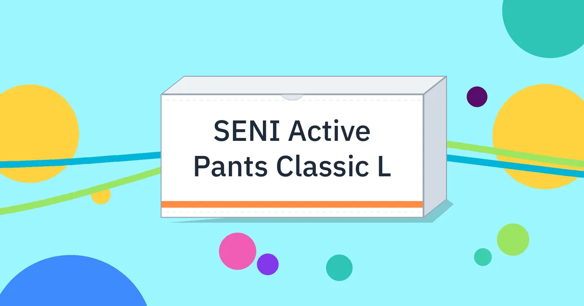 Symbolbild: Packung mit der Aufschrift SENI Active Pants Classic L (PZN 18011932) – Verfügbarkeit und Bezug in Apotheken in Frankfurt am Main