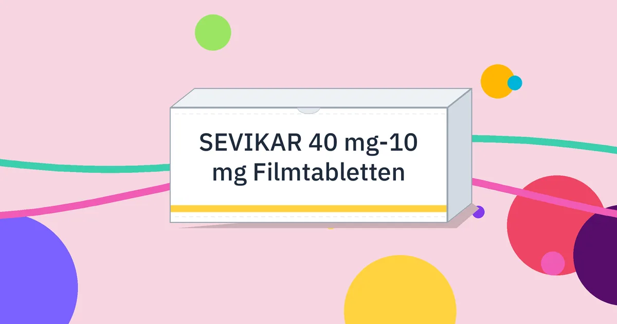 Symbolbild: Packung mit der Aufschrift SEVIKAR 40 mg-10 mg Filmtabletten (PZN 17185311) – Verfügbarkeit und Bezug in Apotheken in Frankfurt am Main