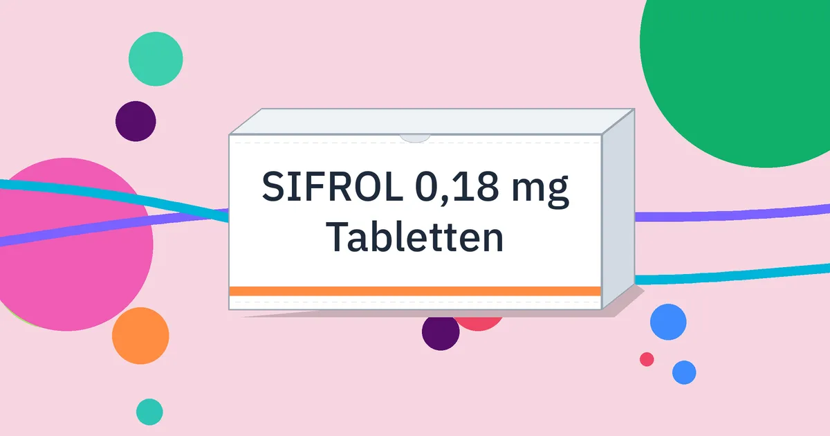 Symbolbild: Packung mit der Aufschrift SIFROL 0,18 mg Tabletten (PZN 00434431) – Verfügbarkeit und Bezug in Apotheken in Frankfurt am Main