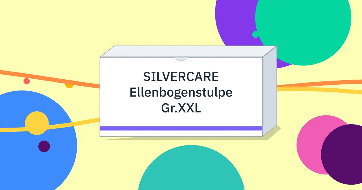 Symbolbild: Packung mit der Aufschrift SILVERCARE Ellenbogenstulpe Gr.XXL (PZN 09271261) – Verfügbarkeit und Bezug in Apotheken in Frankfurt am Main