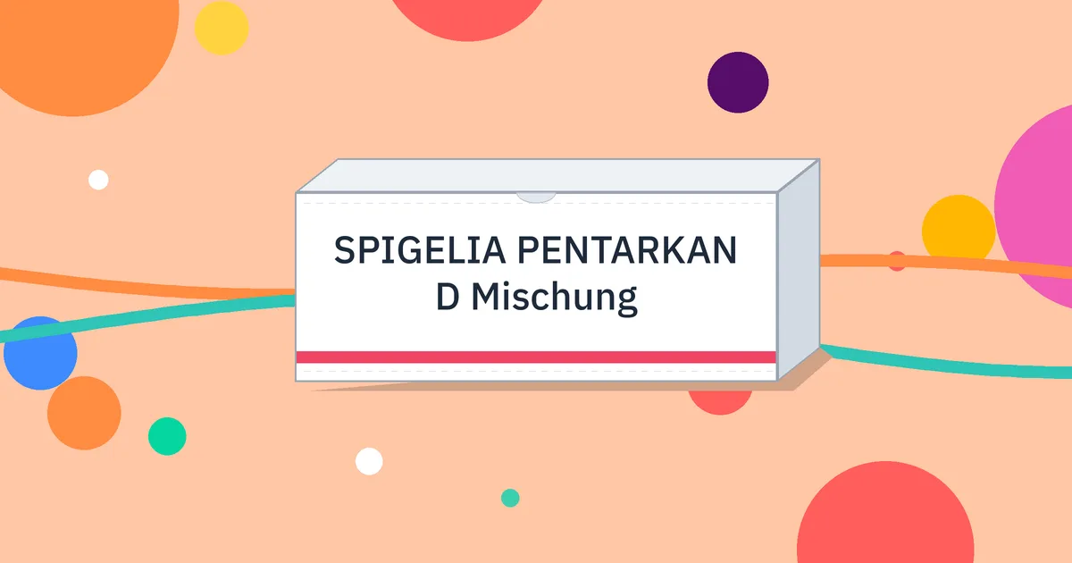 Symbolbild: Packung mit der Aufschrift SPIGELIA PENTARKAN D Mischung (PZN 03715627) – Verfügbarkeit und Bezug in Apotheken in Frankfurt am Main