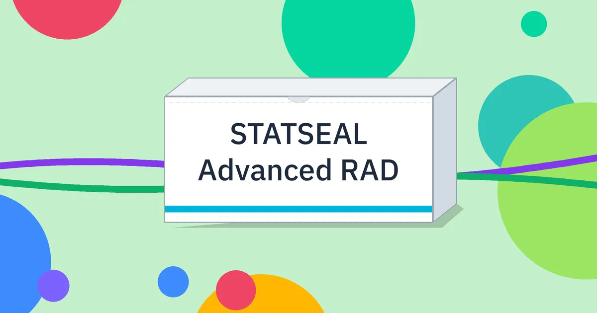Symbolbild: Packung mit der Aufschrift STATSEAL Advanced RAD (PZN 20850806) – Verfügbarkeit und Bezug in Apotheken in Frankfurt am Main