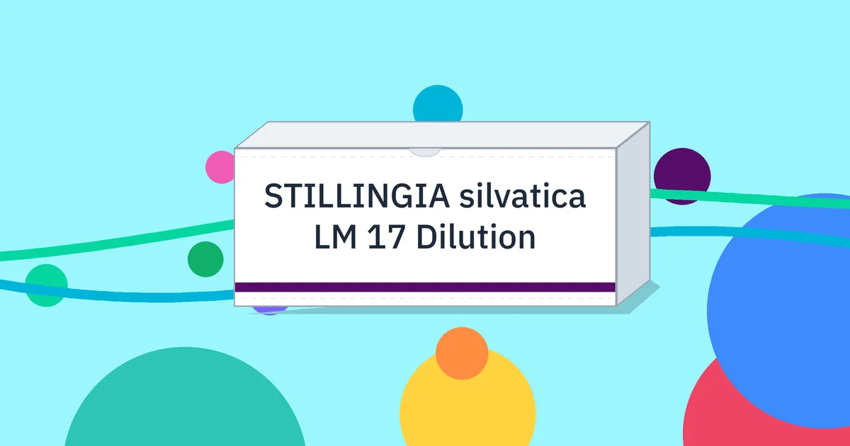 Symbolbild: Packung mit der Aufschrift STILLINGIA silvatica LM 17 Dilution (PZN 13201438) – Verfügbarkeit und Bezug in Apotheken in Frankfurt am Main