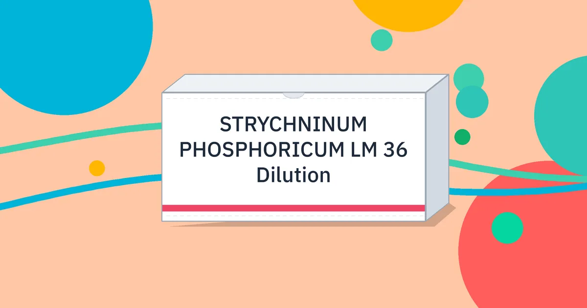 Symbolbild: Packung mit der Aufschrift STRYCHNINUM PHOSPHORICUM LM 36 Dilution (PZN 13207412) – Verfügbarkeit und Bezug in Apotheken in Frankfurt am Main