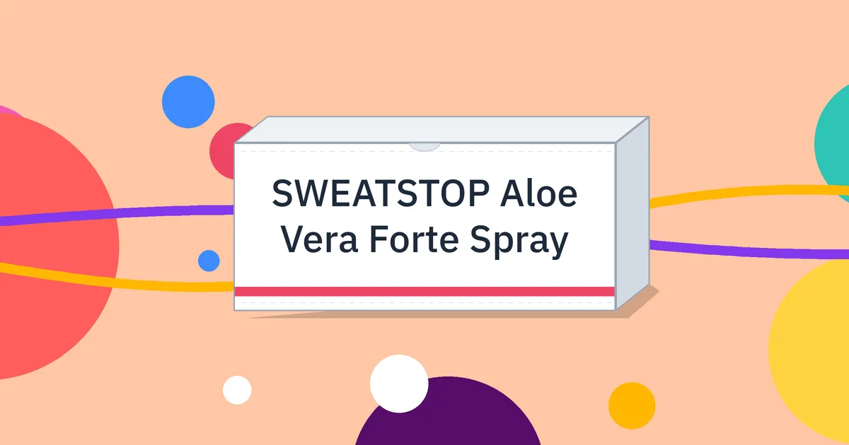 Symbolbild: Packung mit der Aufschrift SWEATSTOP Aloe Vera Forte Spray (PZN 07637551) – Verfügbarkeit und Bezug in Apotheken in Frankfurt am Main