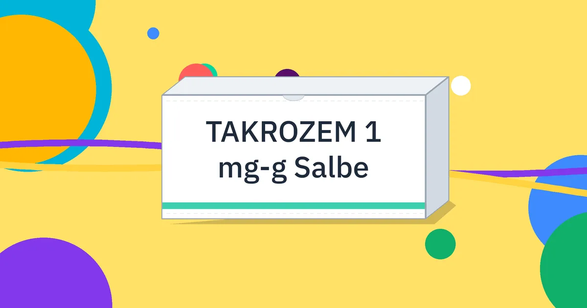 Symbolbild: Packung mit der Aufschrift TAKROZEM 1 mg-g Salbe (PZN 18878335) – Verfügbarkeit und Bezug in Apotheken in Frankfurt am Main