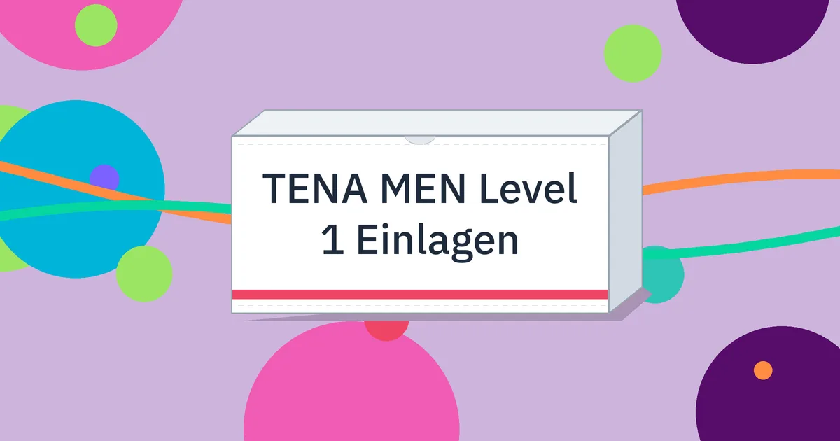 Symbolbild: Packung mit der Aufschrift TENA MEN Level 1 Einlagen (PZN 12554873) – Verfügbarkeit und Bezug in Apotheken in Frankfurt am Main