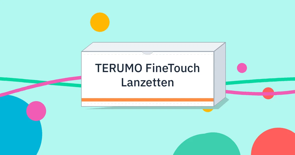 Symbolbild: Packung mit der Aufschrift TERUMO FineTouch Lanzetten (PZN 09711062) – Verfügbarkeit und Bezug in Apotheken in Frankfurt am Main