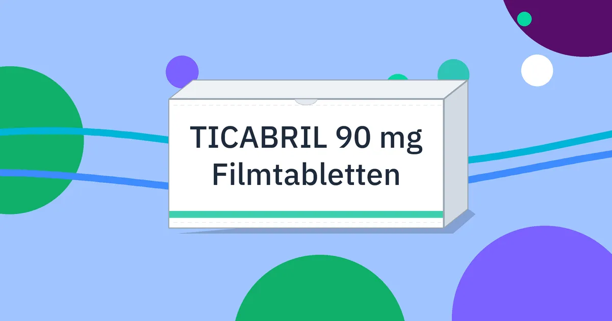 Symbolbild: Packung mit der Aufschrift TICABRIL 90 mg Filmtabletten (PZN 19831092) – Verfügbarkeit und Bezug in Apotheken in Frankfurt am Main