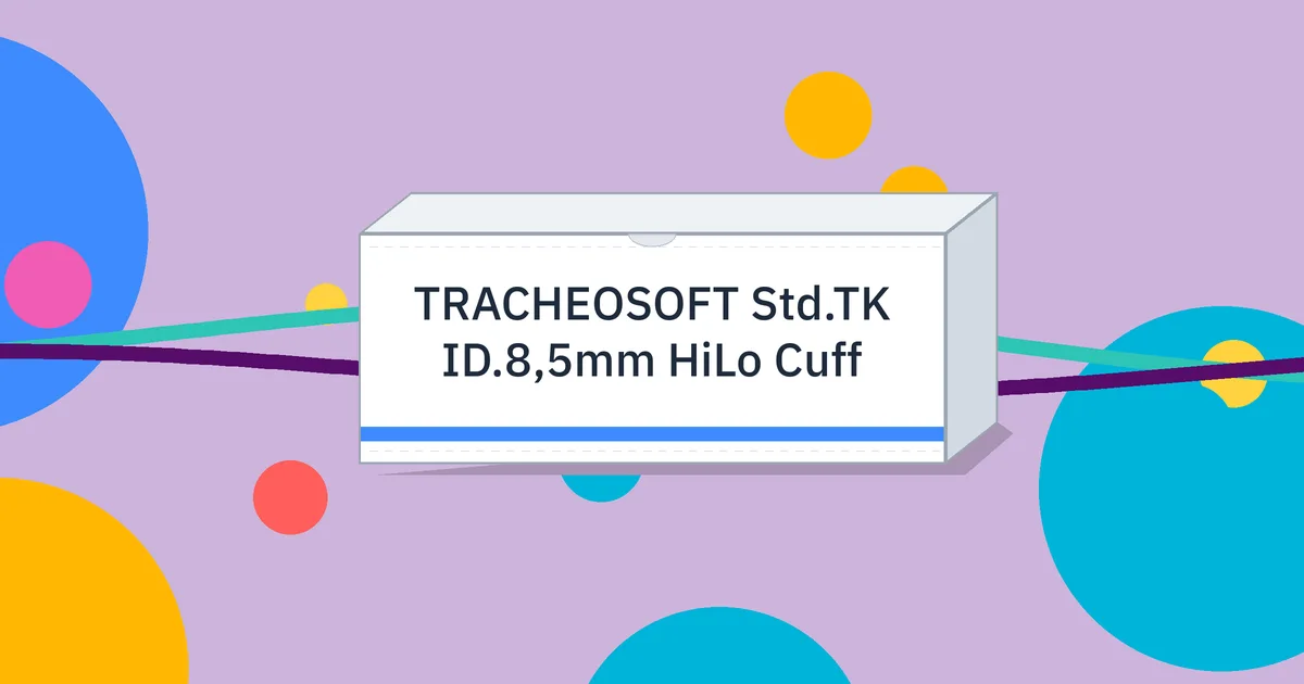 Symbolbild: Packung mit der Aufschrift TRACHEOSOFT Std.TK ID.8,5mm HiLo Cuff (PZN 04109774) – Verfügbarkeit und Bezug in Apotheken in Frankfurt am Main