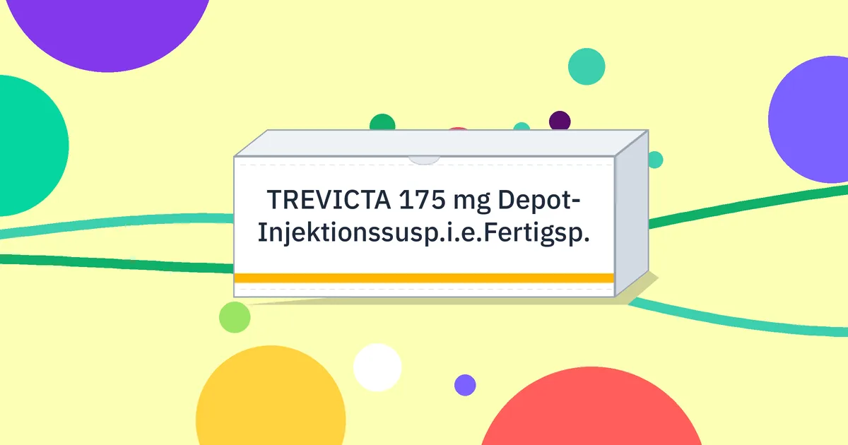 Symbolbild: Packung mit der Aufschrift TREVICTA 175 mg Depot-Injektionssusp.i.e.Fertigsp. (PZN 13971863) – Verfügbarkeit und Bezug in Apotheken in Frankfurt am Main