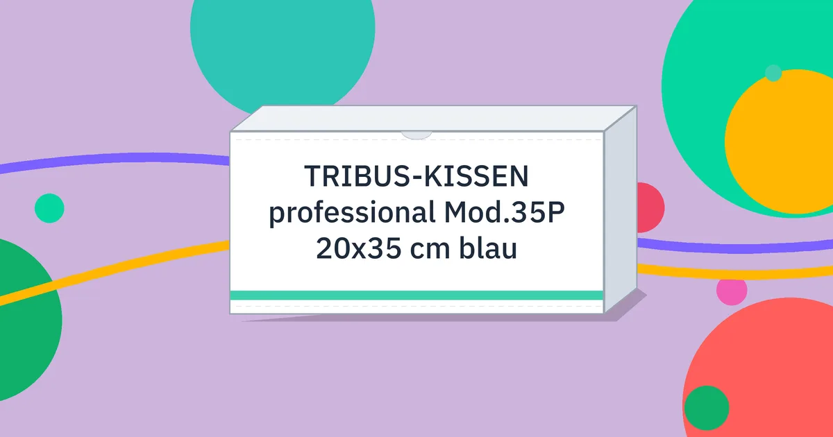 Symbolbild: Packung mit der Aufschrift TRIBUS-KISSEN professional Mod.35P 20x35 cm blau (PZN 13650917) – Verfügbarkeit und Bezug in Apotheken in Frankfurt am Main