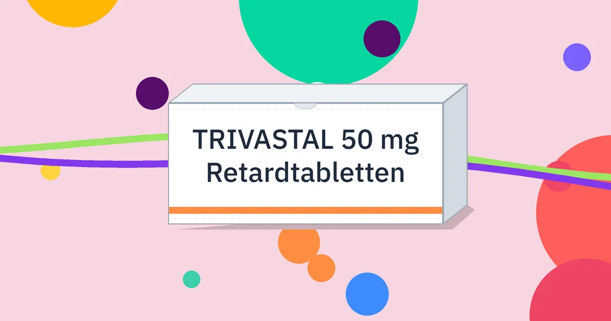 Symbolbild: Packung mit der Aufschrift TRIVASTAL 50 mg Retardtabletten (PZN 09200120) – Verfügbarkeit und Bezug in Apotheken in Frankfurt am Main