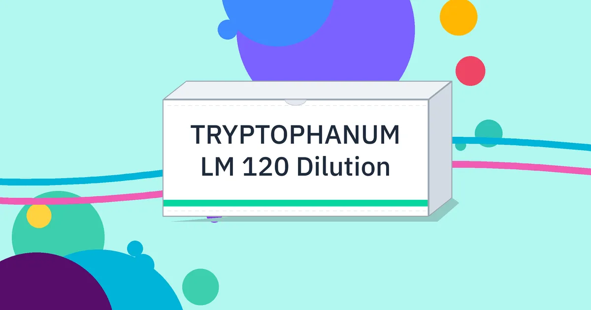 Symbolbild: Packung mit der Aufschrift TRYPTOPHANUM LM 120 Dilution (PZN 13253808) – Verfügbarkeit und Bezug in Apotheken in Frankfurt am Main