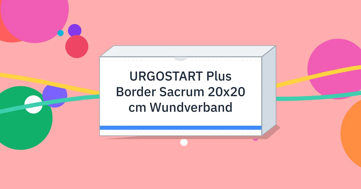 Symbolbild: Packung mit der Aufschrift URGOSTART Plus Border Sacrum 20x20 cm Wundverband (PZN 12898963) – Verfügbarkeit und Bezug in Apotheken in Frankfurt am Main
