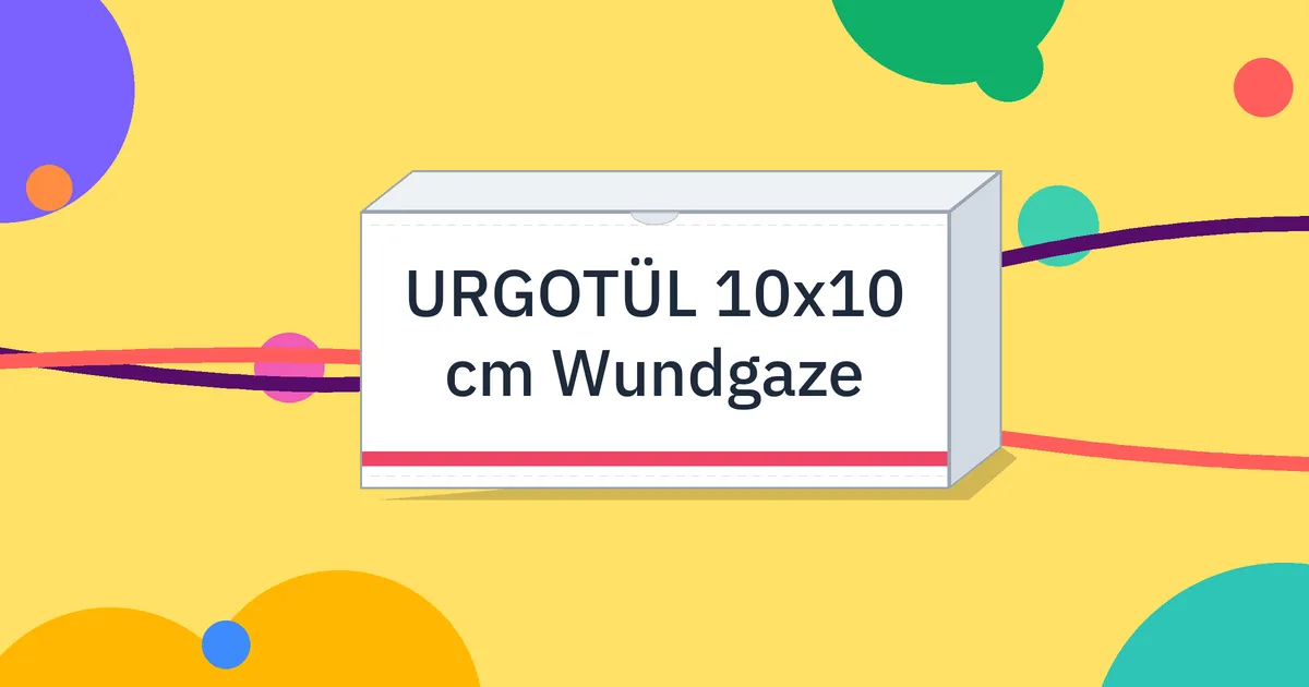 Symbolbild: Packung mit der Aufschrift URGOTÜL 10x10 cm Wundgaze (PZN 00879506) – Verfügbarkeit und Bezug in Apotheken in Frankfurt am Main