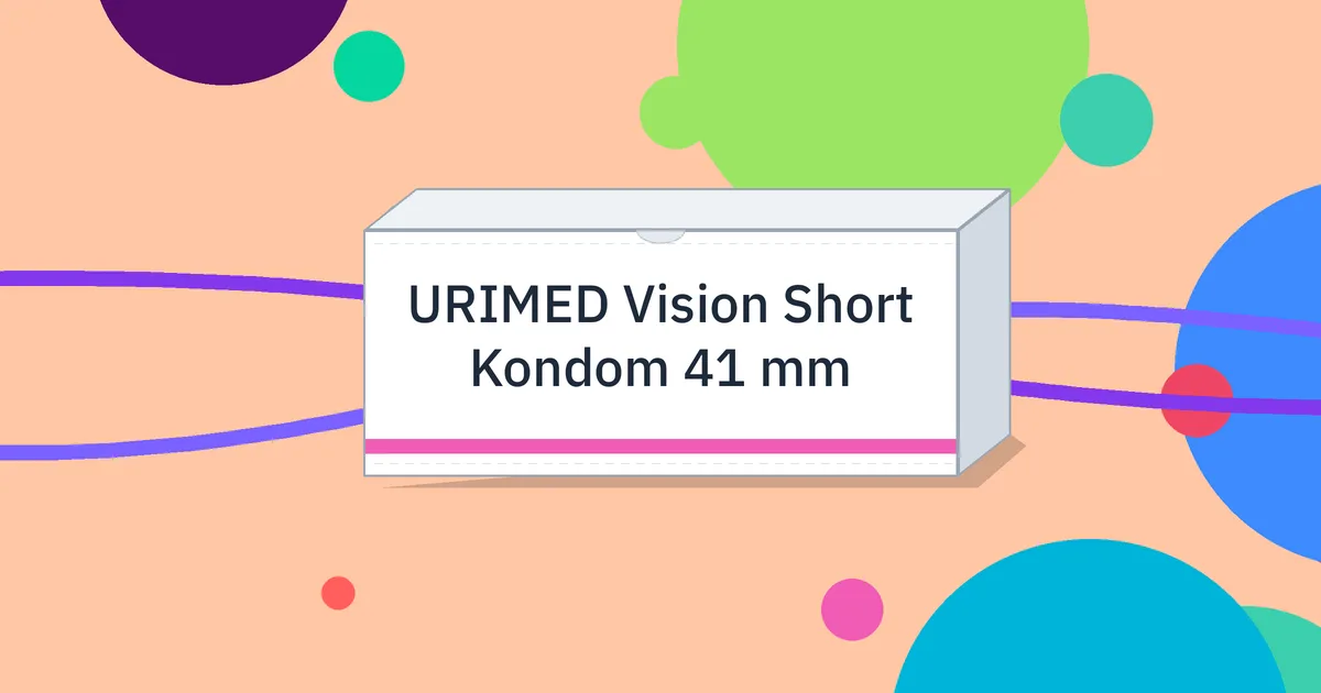 Symbolbild: Packung mit der Aufschrift URIMED Vision Short Kondom 41 mm (PZN 00500197) – Verfügbarkeit und Bezug in Apotheken in Frankfurt am Main