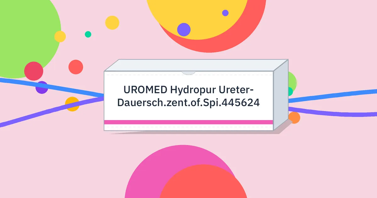 Symbolbild: Packung mit der Aufschrift UROMED Hydropur Ureter-Dauersch.zent.of.Spi.445624 (PZN 11371478) – Verfügbarkeit und Bezug in Apotheken in Frankfurt am Main