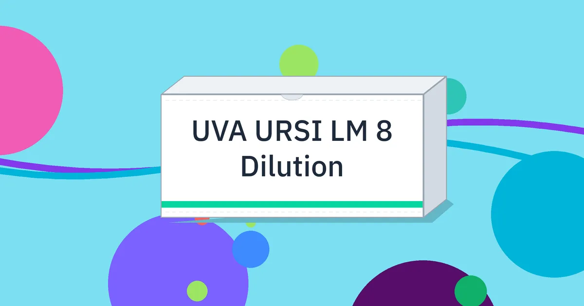 Symbolbild: Packung mit der Aufschrift UVA URSI LM 8 Dilution (PZN 13258970) – Verfügbarkeit und Bezug in Apotheken in Frankfurt am Main