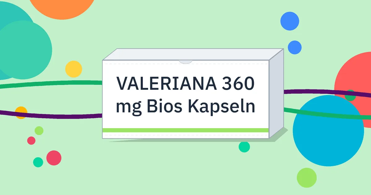 Symbolbild: Packung mit der Aufschrift VALERIANA 360 mg Bios Kapseln (PZN 09748533) – Verfügbarkeit und Bezug in Apotheken in Frankfurt am Main