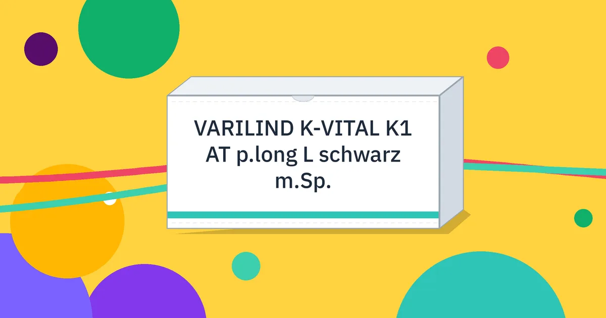 Symbolbild: Packung mit der Aufschrift VARILIND K-VITAL K1 AT p.long L schwarz m.Sp. (PZN 20619598) – Verfügbarkeit und Bezug in Apotheken in Frankfurt am Main