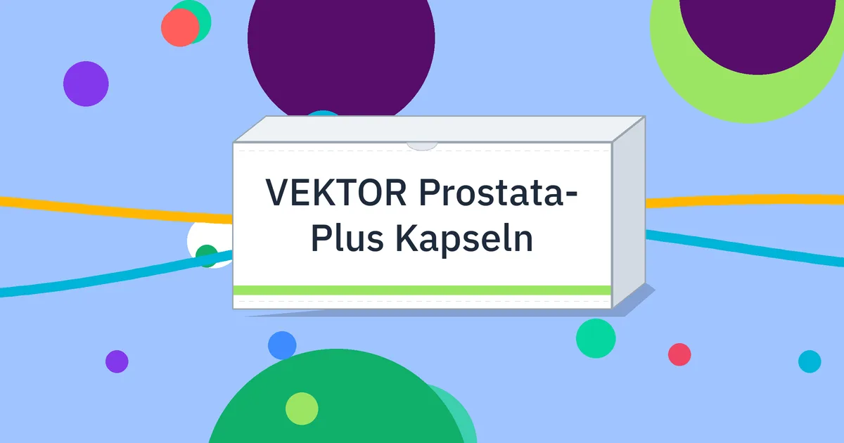 Symbolbild: Packung mit der Aufschrift VEKTOR Prostata-Plus Kapseln (PZN 20362952) – Verfügbarkeit und Bezug in Apotheken in Frankfurt am Main
