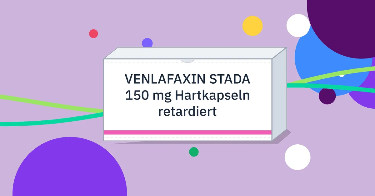 Symbolbild: Packung mit der Aufschrift VENLAFAXIN STADA 150 mg Hartkapseln retardiert (PZN 06912280) – Verfügbarkeit und Bezug in Apotheken in Frankfurt am Main